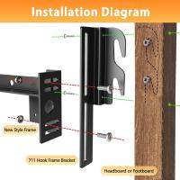 China #711 Bed Frame Bolt On to Hook On Conversion Brackets for Headboard Footboard Hook on Bed Rails Brackets for sale
