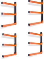 China Wall Mount Wood Organizer Lumber Storage Metal Rack with 3-Level Indoor Outdoor Use for sale