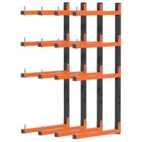 China Wall Mount Heavy Duty Metal Lumber Storage Rack Upgrade Folding Lumber Rack for sale