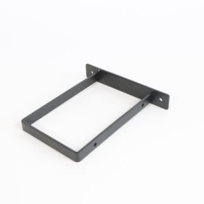 China Heavy-Duty Metal Triangle Wall Mounted Shelf Brackets, Black Powder Coated Industrial Grade Iron Shelf Supports for Wood Scaffold Boards for sale
