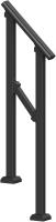China Handrails for Outdoor Steps, 1 Step Stair Hand Rail Kit, Transitional Carbon Steel Railings with Installation Kit, Stair Rails for Seniors, Concrete Steps & Porch & Deck, Black Square Tube for sale