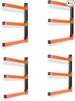 China wall Wall Mount Wood Organizer and Lumber Storage Metal Rack with 3-Level - Indoor & Outdoor Use for sale