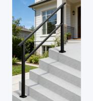 China Durable Q235B Steel Single Handrail for Indoor/Outdoor Use with Easy Assembly Stair Railing for sale