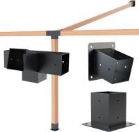 China Roof Outdoor Pergola Bracket Kit 4-Way Brackets for Log Cabin Pavilion Gazebo Wall Mount Extension 4