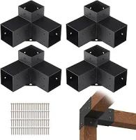 China 4x4 Roof Mounting Pergola Bracket Kit Easily Assembled Steel Iron for Shading Facilities for Arbours Pavilion Attached to Eaves for sale