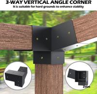 China 4x4 Roof Mounting Pergola Bracket Kit Easily Assembled Steel Iron for Shading Facilities for Arbours Pavilion Attached to Eaves for sale