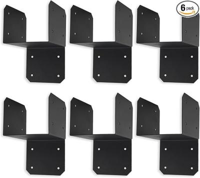 China Black Post Joist Anchor Connector Carbon Steel, Fit All 4x4, 4x6, 4x8, Joist Truss Beam Stabilization Linking Brackets for sale