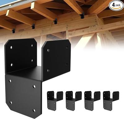 China Black Joist Anchor Connector, Post Caps Tie Bracket for 4