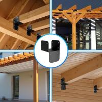 China Black Joist Anchor Connector, Post Caps Tie Bracket for 4