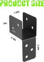 China Post Caps Tie Bracket, Black Joist Anchor Connector for 2x4,2x6 Post,14 Gauge Joist Hanger Brackets,Roof Tie Header Hanger for Supporting Beams Rafters for sale