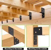 China Post Caps Tie Bracket, Black Joist Anchor Connector for 2x4,2x6 Post,14 Gauge Joist Hanger Brackets,Roof Tie Header Hanger for Supporting Beams Rafters for sale