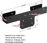China 4 Pcs Black Rigid Tie Flat Connector for 2X Joist Beam to 2x4 Post Connect,13 Gauge,Powder Coating for sale