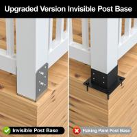 China Post Base 2 Pcs Adjustable Post Anchor Bracket Post Base Stainless Steel Concrete Post Anchor For Pavilion Deck Railing Support Decorative Anchor Plate for sale