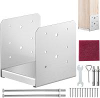 China Stainless Steel Adjustable Post Anchor Bracket Adjustable Post Base for Pavilion Deck Porch Handrail Railing Support Decorative Anchor Plate for sale