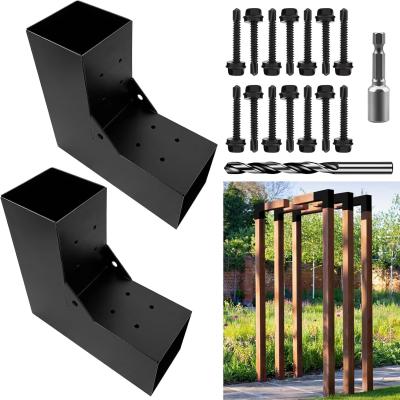 China L-Shaped Pergola Brackets 2-Way Angle Corner Bracket for 4