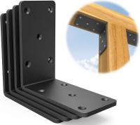 China L Brackets Heavy Duty, Galvanized Corner Brace for Wood, 90 Degree Angle Bracket for Floating Shelves, Wood Beams for sale
