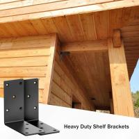China L Brackets Heavy Duty, Galvanized Corner Brace for Wood, 90 Degree Angle Bracket for Floating Shelves, Wood Beams for sale