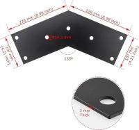 China 4 PCS 135 Degree Carbon Steel Flat Brackets, 9