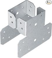China 4 Pcs 4x4 T Shaped Post to Beam Connector, Adjustable Pergola Cap Bracket for Wood, 16 Gauge for sale