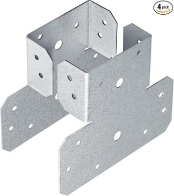 China 4 Pcs 4x4 T Shaped Post to Beam Connector, Adjustable Pergola Cap Bracket for Wood, 16 Gauge for sale