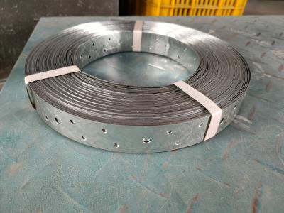 China Hot Dip Galvanized Perforated Strapping Band 30 Meters per Roll for Prefabricated House Reinforcement for sale