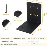 China Heavy Duty Carbon Steel Corner Bracket with 3mm Thickness for Sturdy Right Angle Support for sale