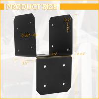 China Carbon Steel 4x4 Post Cap Tie Bracket with Black Powder Coating for Wood Deck Support for sale