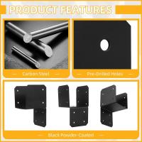 China Carbon Steel 4x4 Post Cap Tie Bracket with Black Powder Coating for Wood Deck Support for sale
