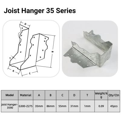 China Joist Hanger-JS3590 Gal 35mm x 90mm x 1.0mm - 45 Bulk Pack for sale