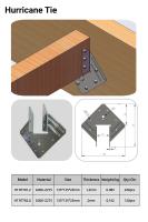 China Z275 Galvanized Steel Hurricane Tie for Anti-Hurricane Reinforcement with Pre-Punched Holes Gable Roof Connector for sale
