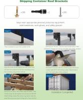 China Container Roof Brackets Kit, 6PC Heavy Duty for 2x4 Wood Frame Durable Steel Brackets for Shipping Container Roof Overhaul Heavy Duty Roof Supports for Container, Prevents Water Damage for sale