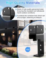 China Container Roof Brackets Kit, 6PC Heavy Duty for 2x4 Wood Frame Durable Steel Brackets for Shipping Container Roof Overhaul Heavy Duty Roof Supports for Container, Prevents Water Damage for sale