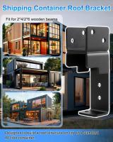 China Container Roof Brackets Kit, 6PC Heavy Duty for 2x4 Wood Frame Durable Steel Brackets for Shipping Container Roof Overhaul Heavy Duty Roof Supports for Container, Prevents Water Damage for sale