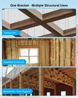 China Shipping Container Brackets, Heavy Duty Stud Framing Kit for 2x4 2x6 Lumber | Interior Container Framing Support, Heavy Duty Steel Brackets for Insulation, Walls, Ceilings and DIY Conversion Projects for sale