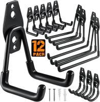 China Garage Hooks Heavy Duty, Wall Mount Ladder Hooks | Storage Organizer With a non-slip coating for Hanging Bicycles Garden Tools Ladders Hoses Ropes and Loose Items for sale
