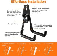 China Garage Hooks Heavy Duty, Wall Mount Ladder Hooks | Storage Organizer With a non-slip coating for Hanging Bicycles Garden Tools Ladders Hoses Ropes and Loose Items for sale