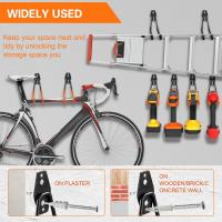 China Garage Hooks Heavy Duty, Wall Mount Ladder Hooks | Storage Organizer With a non-slip coating for Hanging Bicycles Garden Tools Ladders Hoses Ropes and Loose Items for sale