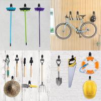 China Garage Hooks Heavy Duty, Wall Mount Ladder Hooks | Storage Organizer With a non-slip coating for Hanging Bicycles Garden Tools Ladders Hoses Ropes and Loose Items for sale