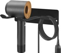 China Hair Dryer Holder Wall Mount, Universal Hair Dryer Hanger for Bathroom/Bedroom/Barbershop, 304 Stainless Steel Organizer with 3M Adhesive, No Drilling Space Saver (Black) for sale