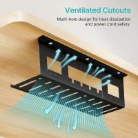 China Cable Management Under Desk Easy under-table mounting cables organizer for clean tidy office home workspace for sale