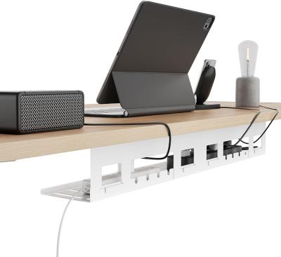 China Under Desk Cable Management Tray Power Strip Holders Heavy Duty Steel Cord Organizer for Desk Office Home for sale