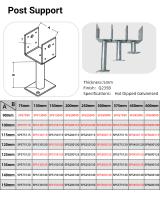 China Hot Dipped Galvanized Q235B Steel Post Support with 5mm Thickness U Shape Post Base Bracket for Pergola & Deck for sale
