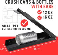 China Metal No Wall Mounting Can Crusher 12 & 16 Oz. Folding Flat Easy Storage for Trash Beer Soda Waste for sale