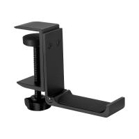 China Foldable Under Desk Headphone Hanger with Adjustable Screw Clamp, Space-Saving Headset Holder for Gaming and Office Workstations for sale