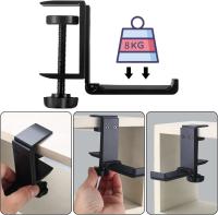 China Foldable Under Desk Headphone Hanger with Adjustable Screw Clamp, Space-Saving Headset Holder for Gaming and Office Workstations for sale
