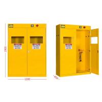 China Yellow Flammable Gas Cylinder Storage Cabinet Explosion Proof Corrosion Proof Cylinder Safety Cabinet for sale