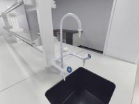 China Heavy Duty Laboratory Accessories Solid Brass 3 Way Gooseneck Water Tap Anti Corrosive for sale