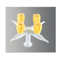 China Chemical Resistant Laboratory Accessories Solid Brass Two Way Gas Valve Epoxy Coated for sale