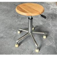 China Metal Frame ESD Lab Chairs Adjustable Wooden Science Lab Stools Corrosion Proof for sale