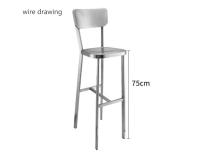 China Height Adjustable ESD Lab Chairs Stainless Steel Science Lab Bar Stools Rust Proof for sale